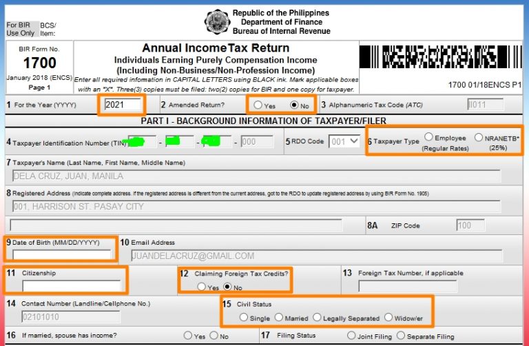 How to File BIR 1700 Online using eBIRForms - The Bloggeram